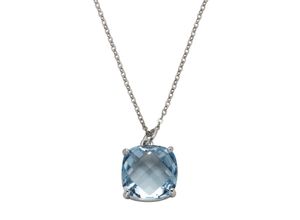 4006046303323 - Zeeme Gemstones Anhänger mit Kette 925 - Sterling Silber 42+3cm Glänzend (Farbe blau)