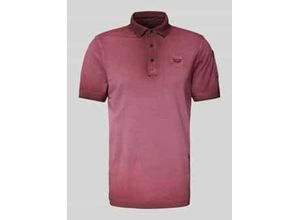 8720672543347 - Slim Fit Poloshirt mit Label-Stitching