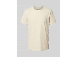 5715173924279 - T-Shirt mit geripptem Rundhalsausschnitt Modell Dinton