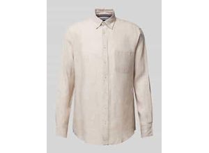 4069469109729 - Regular Fit Leinenhemd mit Button-Down-Kragen