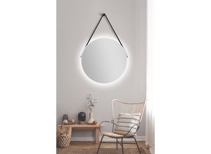 4250312114605 - - White Light Spiegel rund � 80 cm � runder Wandspiegel in matt wei� - Wandspiegel mit led - Badspiegel rund mit hochwertigen Aluminiumrahmen