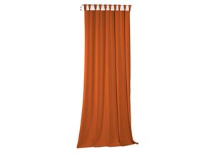 4004567499839 - Vorhang WIRTH Newbury orange (terra) Gardinen 255cm Schlaufen 130cm Baumwolle Polyester nach Maß B130cm H255cm