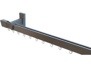 4042627467312 - Innenlaufschiene INDEKO Trend-Line Gardinenstangen Gr L 390 cm Ø 35 mm 1 St 1 läufig grau (edelstahl op) Gardinenschienen Wunschmaßlänge