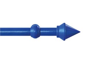 9002777183888 - Gardinenstange GARESA SEMARA Gardinenstangen Gr L 480 cm Ø 28 mm 1 läufig blau Kinder Gardinenstangen für Vorhanggarnitur Kunststoff verlängerbar mit Ringe2 Lauf Gleiter