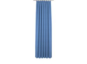 4004567391454 - Vorhang WIRTH Trondheim B Gardinen Gr 235 cm Kräuselband 132 cm blau (royalblau) Kräuselband nach Maß