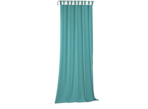 4004567508487 - Vorhang WIRTH Newbury Gardinen Gr 245 cm Schlaufen 130 cm blau (türkis) Schlaufen nach Maß