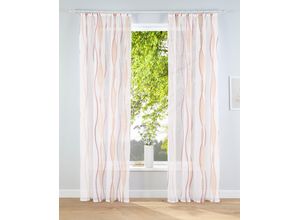 6920192996780 - Gardine MY HOME Dimona Gr 6 orange (creme terra) B140cm H295cm Voile Polyester Gardinen 2er-Set Bestseller Polyester Wellen