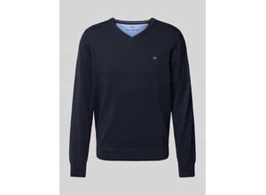 4062392153142 - Fynch-Hatton Pullover Herren Baumwolle blau Uni & Uninah