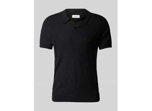 4099977404122 - Regular Fit Poloshirt mit Flammgarnstruktur