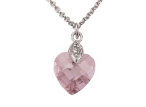 4006046135924 - Zeeme for Kids Anhänger mit Kette 925 - Sterling Silber Zirkonia rosa 36 38cm Glänzend