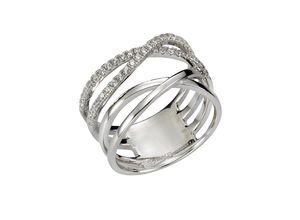 4006046266321 - Zeeme Silber Ring 925 - Sterling Silber Zirkonia weiß Glänzend (Größe 019 (600))