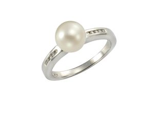 4006046269643 - Zeeme Pearls Ring 925 - Sterling Silber Perle weiß mit Zirkonia 925 - Sterling Silber Perle weiß Glänzend (Größe 060 (191))