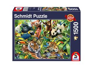 4001504573850 - Puzzle Puzzle Kunterbunte Tierwelt