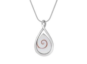 4006046327749 - Zeeme Pearls Anhänger mit Kette 925 - Sterling Silber Muschel weiß 42+5cm Glänzend