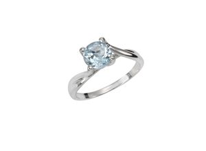 4006046303484 - Zeeme Gemstones Ring 925 - Sterling Silber Blautopas beh hellblau Glänzend (Größe 058 (185))