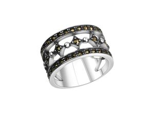 4006046222341 - Zeeme Gemstones Ring 925 - Sterling Silber Markasit schwarz Geschwärzt (Größe 054 (172))