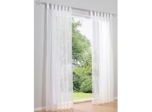 6930325645362 - Gardine HEINE HOME Gardinen Gr 145 cm Schlaufen 140 cm weiß Halbtransparente Gardinen