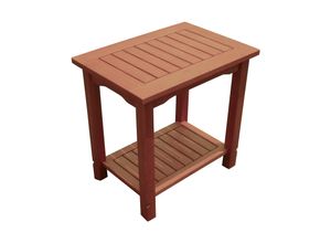 4041908099242 - Gartentisch Beistelltisch Santa Cruz braun rechteckig 350 x 500 x 500 cm 4041908099242 Garden Pleasure