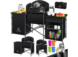 4255598351164 - KESSER® Campingschrank Campingküche mit Aluminiumgestell inklTragetasche  Kocherschrank für Camping  Campingmöbel  Outdoor