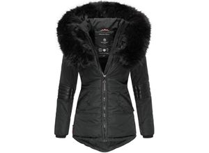 4059072126442 - NAVAHOO Damen Winterjacke edle Steppjacke mit Schwarzem Kunstpelzkragen Nirvana