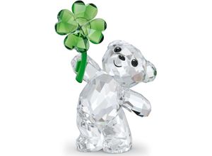 9009655575377 - Dekofigur SWAROVSKI Kristallfigur Glücksbär Kleeblatt Kris Bär Glücksbringer 5557537 Dekofiguren Gr B H T 35 cm x 55 cm x 25 cm Kris Bär Glücksbringer grün (kristallweiß grün schwarz) Weihnachtsengel Weihnachtsfiguren Kristall mit schwarzem Emaille