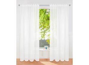 6941446631875 - Gardine MY HOME Dolly Gr 3 weiß B140cm H225cm Polyester Polyester Gardinen transparent glatt gewebt