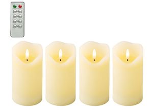 8720194938966 - Led Kerze Wachs 4 Stück Indoor 13 cm creme Weihnachtskerzen - Kaemingk