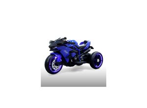 3800146214364 - Kinder Elektromotorrad Ninja drei Kunststoffräder LED-Beleuchtung Mp3 blau