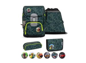 8605036882204 - Rucksack Motion ergonomisches Schulranzen Set 5-teilig Green Splash