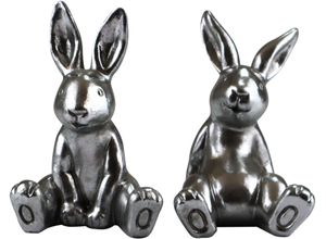 4056422126664 - Dekofigur AM DESIGN Hase silber (silberfarben) B137cm H214cm T15cm Polyresin Dekofiguren Osterdekoration aus Polyresin