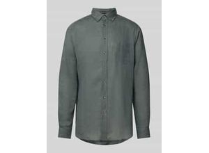 4069469110022 - Regular Fit Leinenhemd mit Button-Down-Kragen