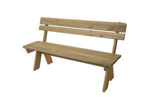 4057651571058 - Gartenbank MCW-L66 Sitzbank Holzbank Parkbank Gastronomie-Qualität Massiv-Holz 148cm ~ natur