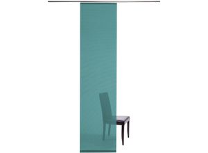 4043343584024 - Schiebegardine Manhattan Gardinen Gr 245 cm Paneelwagen 60 cm blau (türkis) Schiebegardinen transparent Gardine modern Wohnzimmer Schlafzimmer