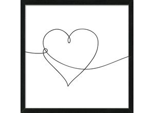 4019449498305 - PRO ART Gerahmtes Bild LINE ART HEART (BHT 3250x3250x180 cm) BHT 3250x3250x180 cm bunt