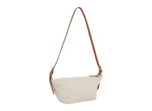 8720638742968 - Umhängetasche TOMMY HILFIGER TH PREMIUM BEACH LE SLING BAG Damen Gr B H T 34cm x 14cm x 13cm beige (natur gestreift) Baumwolle Textil Taschen Frühlingsmode Damen Mini Bag Schultertasche mit Streifen