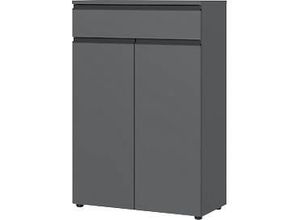 4005949404106 - Aktenschrank Aalborg 1 Schublade 2 Türen 2 Fachböden Möbelgleiter melaminharzbeschichtet B 810 x T 400 x H 1200 mm graphit