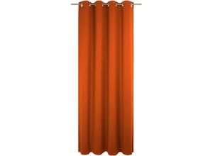 4004567499600 - Vorhang WIRTH Newbury orange (terra) Gardinen 295cm Ösen 130cm Baumwolle Polyester nach Maß B130cm H295cm