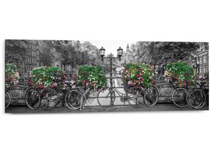 8714597623543 - Deco-Panel REINDERS Amsterdam Bilder Gr B H T 90 cm x 30 cm x 2 cm schwarz (schwarz weiß) Kunstdrucke