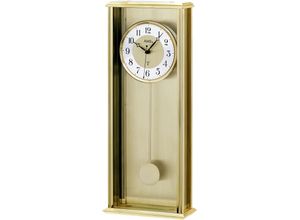 4037445161702 - Funk-Pendelwanduhr AMS silber (silberfarben) Wanduhren B H L 21cm x 8cm x 50cm Quarzuhr Wanduhr Wohnzimmer Esszimmer Arbeitszimmer