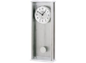 4037445161696 - Funk-Pendelwanduhr AMS grau (messingfarben) Wanduhren B H L 21cm x 8cm x 50cm Quarzuhr Wanduhr Wohnzimmer Esszimmer Arbeitszimmer