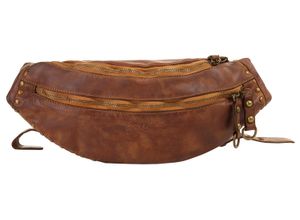 4260543038083 - Umhängetasche X-ZONE Damen Gr B H T 43cm x 16cm x 8cm onesize braun (cognac) Leder vintage Taschen echt Leder Made in Italy