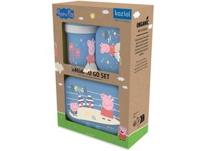 4002942706237 - Lunchbox KOZIOL PEPPA PIG WAVES TO GO blau (powder blau) B74cm H234cm L154cm Kunststoff Lebensmittelaufbewahrungsbehälter inkl Trinkflasche melaminfrei CO² neutrale Produktion