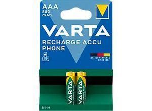 4008496330867 - Akku Recharge Accu Phone AAA Micro HR03 Nickel-Metallhydrid 12V 800 mAh 2 St Pack - Varta