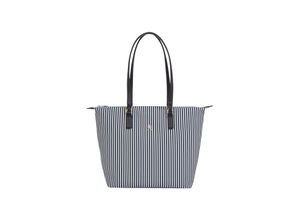 8720638742654 - Tragetasche TOMMY HILFIGER POPPY SUMMER TOTE Damen Gr B H T 48cm x 32cm x 14cm blau (blau weiß gestreift) Lederimitat Textil Taschen Damen Umhängetasche Henkeltasche Schultertasche