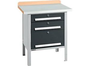 4051273773708 - Kastenwerkbank Select PWi 75-7 ESD Buche-Multiplexplatte mit Stahlabdeckung bis 750 kg B 750 x T 700 x H 840 mm Anthrazit Weißaluminium 4051273773708 - Kastenwerkbank Select PWi 75-7 ESD Buche-Multiplexplatte mit Stahlabdeckung bis 750 kg B 750 x T 700 x H 840 mm Anthrazit Weißaluminium