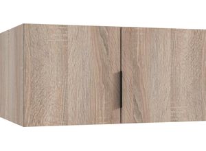 4065981006713 - Schrankaufsatz WIMEX Modena braun (eiche sägerau nachbildung) B80 H40 T54 Spanplatte Möbelaufsätze Aufsatzschrank