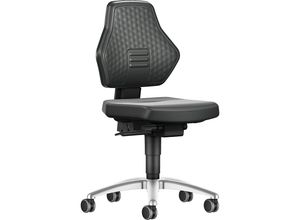 4016849806976 - Arbeitsdrehstuhl AIR FLOW mit Rollen Kunstlederbezug schwarz