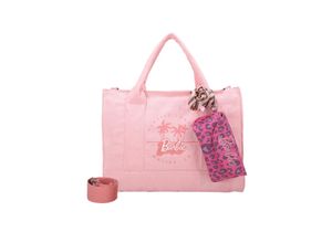 4059065273849 - Henkeltasche FRITZI AUS PREUSSEN Tote Bag Malibu Denim Limited Barbie Damen Gr B H T 40cm x 295cm x 14cm pink Baumwollmischung bedruckt Taschen mit abnehmbarem Haarband