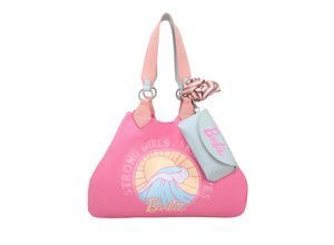 4059065273511 - Henkeltasche FRITZI AUS PREUSSEN Izzy Medium Big Wave Limited Barbie Damen Gr B H T 42cm x 29cm x 15cm rosa Baumwolle bedruckt Taschen mit abnehmbarem Brillenetui