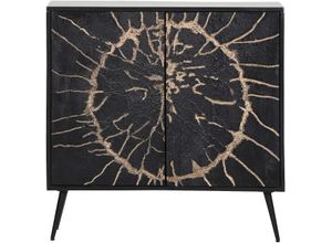 4061915280471 - Kommode GUTMANN FACTORY schwarz B90cm H90cm T40cm Massivholz Sideboards